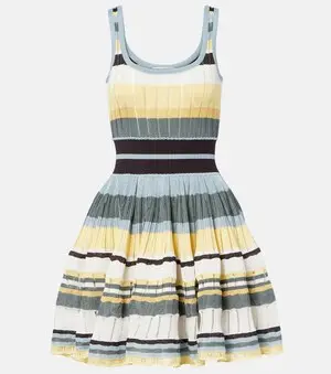Alaïa Knitted Striped Minidress
