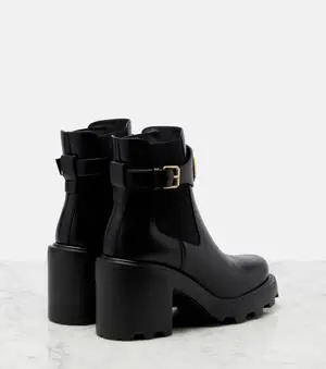 Valentino Garavani Beatle Vlogo Leather Ankle Boots