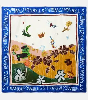 ALEMAIS X Mlak Tangible Love Printed Silk Twill Scarf