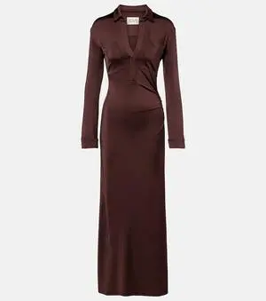 Tove Iana Jersey Shirt Dress - Brown