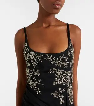 Alexander McQueen Draped Embellished Gown