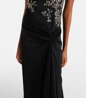 Alexander McQueen Draped Embellished Gown