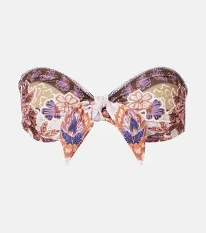 ALEXANDRA MIRO Savannah Printed Bandeau Bikini Top - Multicoloured