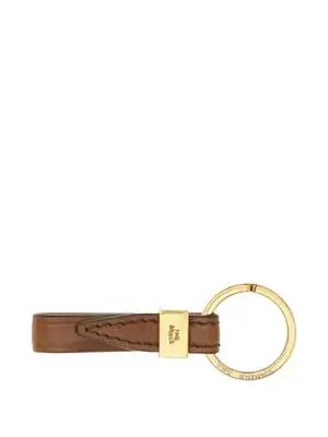THE BRIDGE Engraved Logo Leather Loop Keyring