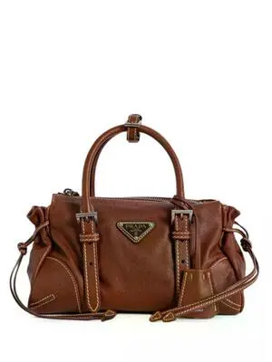 Prada Bonnie Small Satchel Bag - Brown