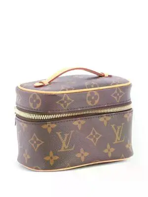 LOUIS VUITTON Monogram Canvas Nano Pouch Vanity Case - Brown