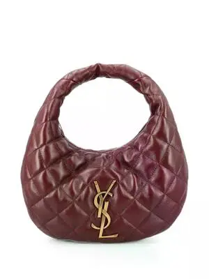 Saint Laurent Quilted -plaque Shoulder Bag - Red