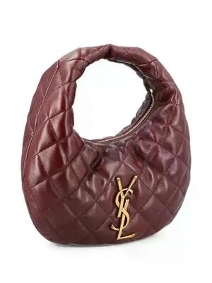Saint Laurent Quilted -plaque Shoulder Bag - Red