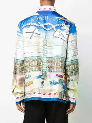 Casablanca Graphic-print Silk Shirt