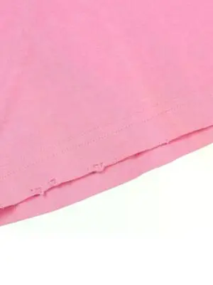 Balenciaga Logo Embroidered Distressed T-shirt