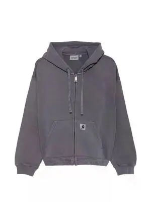 Carhartt Work In Progress Logo Patch Zip-up Hoodie