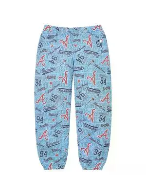 Supreme X Mitchell & Ness Logo-print Track Pants - Blue