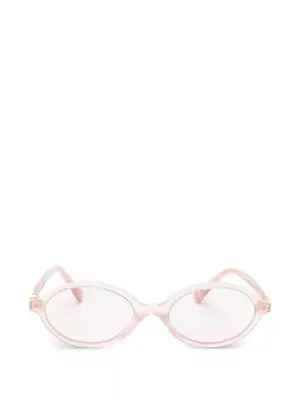 Miu Miu Oval Frame Sunglasses - Pink