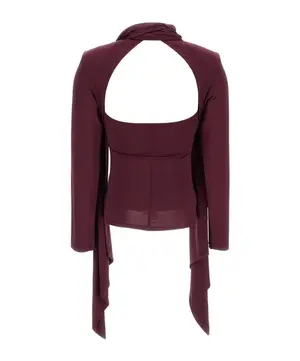 ROTATE BY BIRGER CHRISTENSEN Long-sleeved Top With Scarf Detail