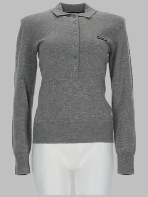 ROTATE BY BIRGER CHRISTENSEN Long-sleeved Polo Sweater