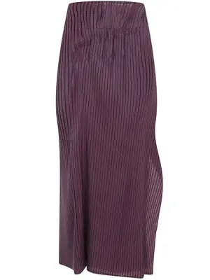 Issey Miyake Gonna Lunga Pieghettata "pleated On Pleats - Red