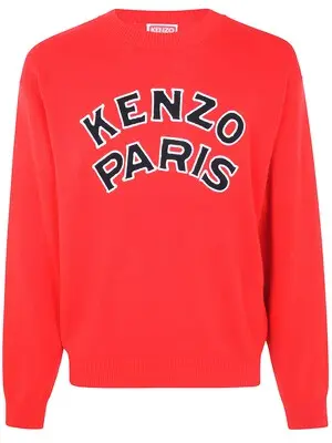 Kenzo Maglione In Lana " Paris Emblem - Red