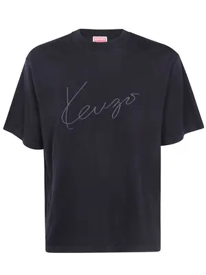 Kenzo T-shirt Ica Corta " Signature - Black