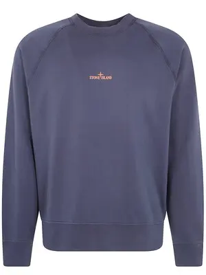 Stone Island Felpa Girocollo "round Neck Sweatshirt - Blue