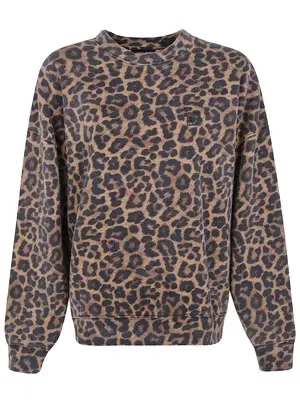 ANINE BING Sweatshirt Leopardata "miles - Brown