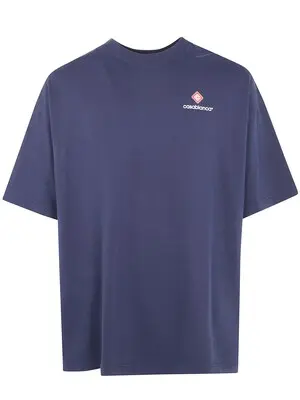 Casablanca T-shirt Ica Corta "oversized - Blue