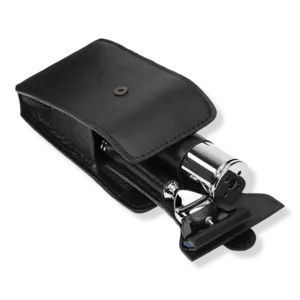 MUHLE Travel Florentine Leather Silvertip Fiber & Fusion Shaving Set - Black
