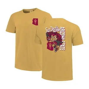 IMAGE ONE Arizona State Sun Devils Sketched Mascot Comfort Colors T-shirt - Gold