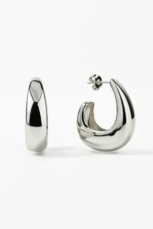ZYNNIA COLLECTIVE Studio Hoops - Silver