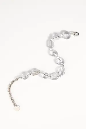 ZYNNIA COLLECTIVE See Through Pebble Bracelet - Silver