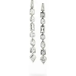 ZYNNIA COLLECTIVE Facet Earrings - Silver