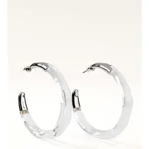 ZYNNIA COLLECTIVE Mega Bare Hoop Earrings - Silver