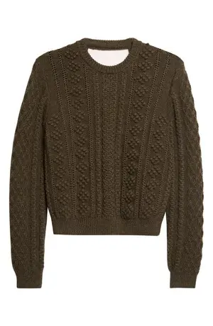 JIL SANDER Back Slit Wool Sweater