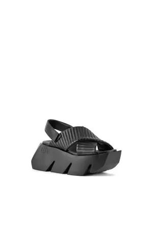 United Nude Bull Puffier Flatform Slingback Sandal - Black