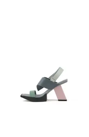 United Nude Construct Hi Sandals With Sculpted Heel - Arquitec