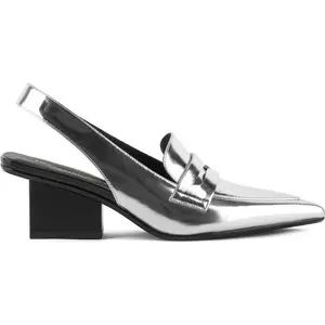 United Nude Raila Loafer Mid Pumps - Silver