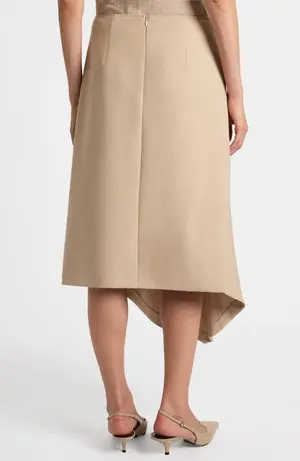 Santorelli Myna Asymmetrical Midi-length Skirt
