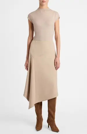 Santorelli Myna Asymmetrical Midi-length Skirt