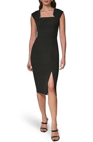 Donna Karan New York Cap Sleeve Sheath Dress - Black