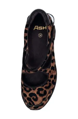 Ash Kore Mary Jane Genuine Calf Hair Flat - Leopard