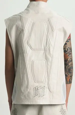 RtA Faux Leather Biker Vest