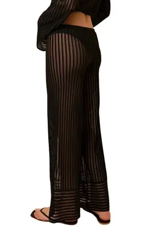 Solid & Striped The Athena Stripe Wide Leg Cover-up Pants