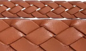 Nordstrom Double Braid Leather Belt - Cognac
