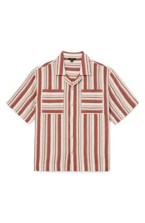 REISS Celeste Stripe Camp Shirt