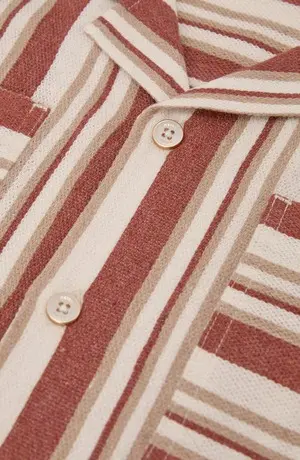 REISS Celeste Stripe Camp Shirt