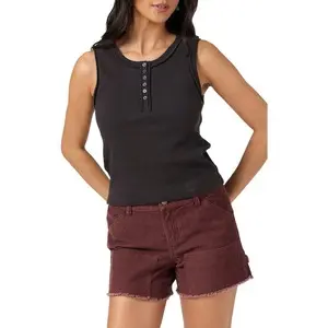 O'Neill Hattie Rib Henley Tank - Black