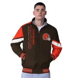 G-III EXTREME Cleveland S Strong Arm Reversible Full-zip Jacket - Brown