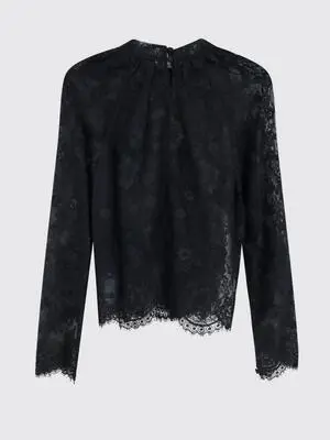 SELF-PORTRAIT Lace Long-sleeved Blouse With Crew Neck