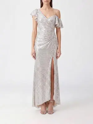 SELF-PORTRAIT One-shoulder Rhinestone Long Evening Gown With Slit