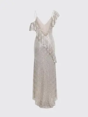 SELF-PORTRAIT One-shoulder Rhinestone Long Evening Gown With Slit