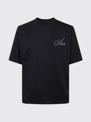 Amiri Cotton T-shirt With Rhinestone Logo And Dropped Shoulders